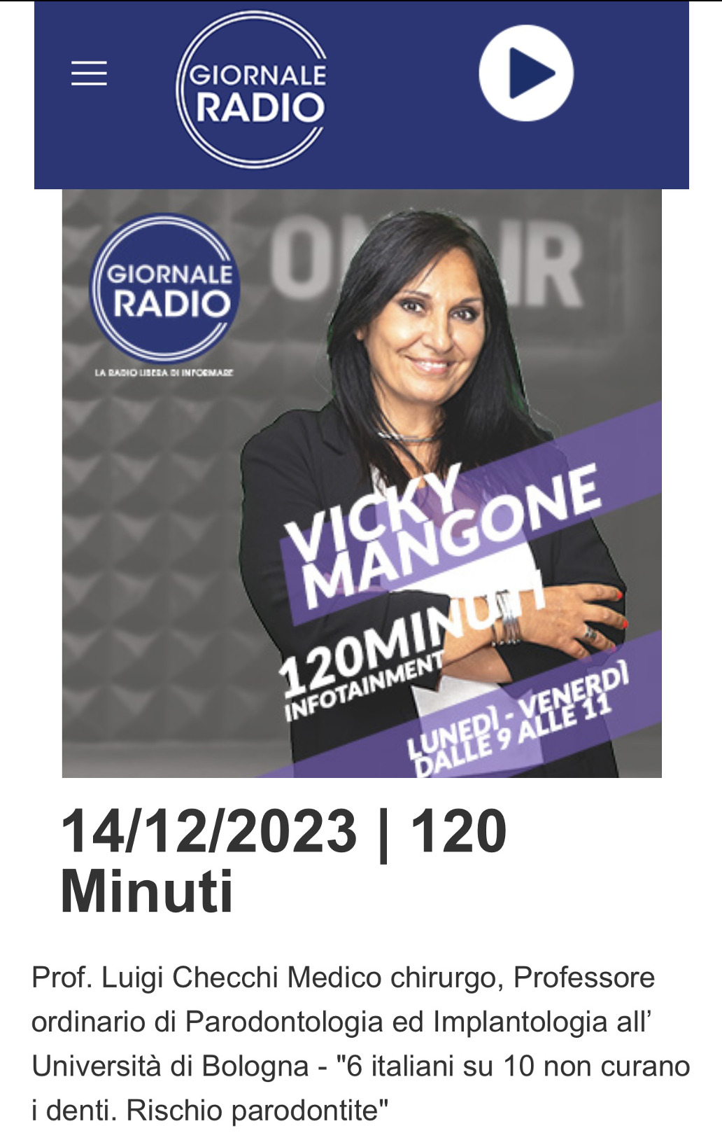Parodontite: intervista al Prof. Luigi Checchi | Dentista a Bologna